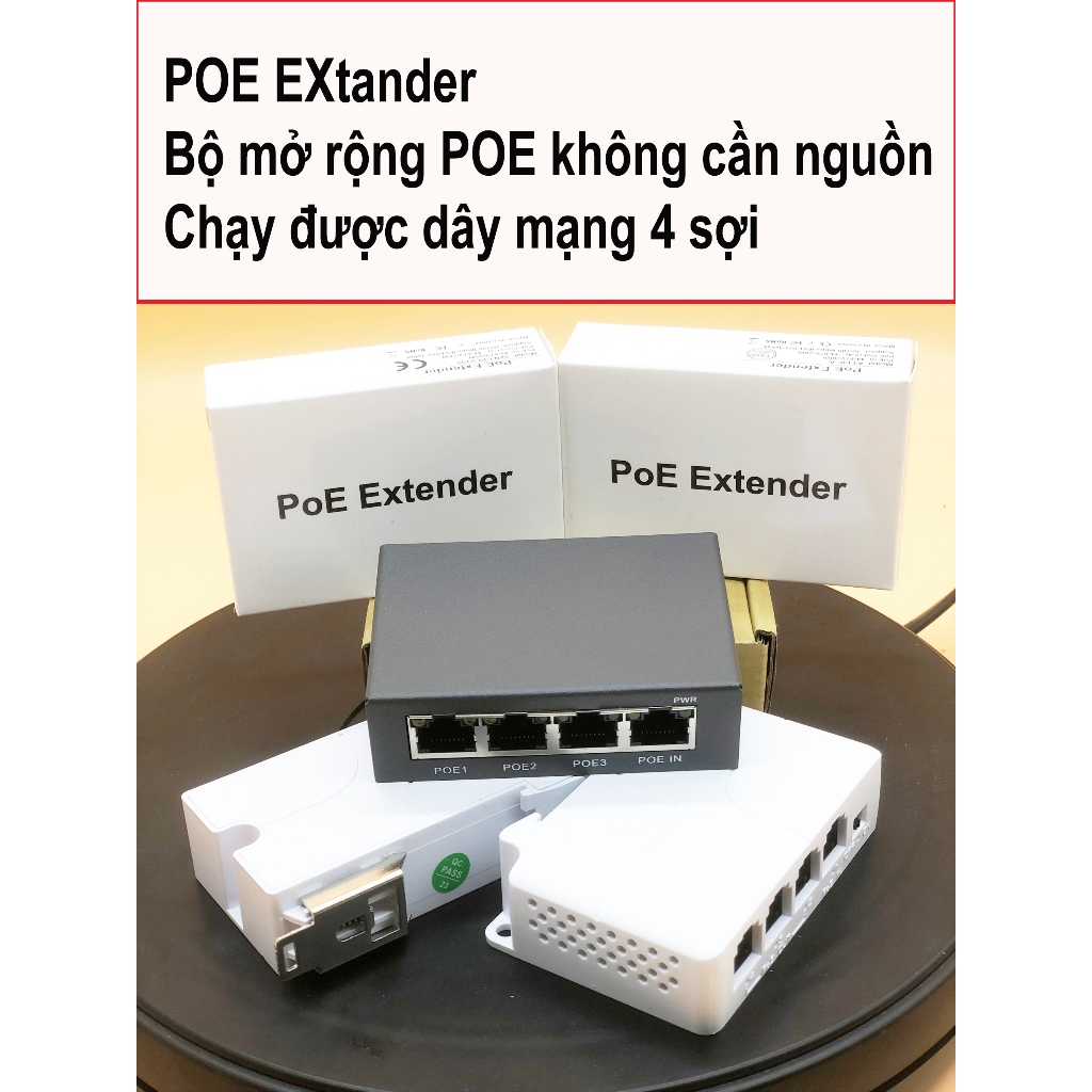THIẾT BỊ MỞ RỘNG POE 4 PORT KHÔNG CẦN NGUỒN ( CHẠY ĐƯƠC DÂY 4 SỢI)- POE ...