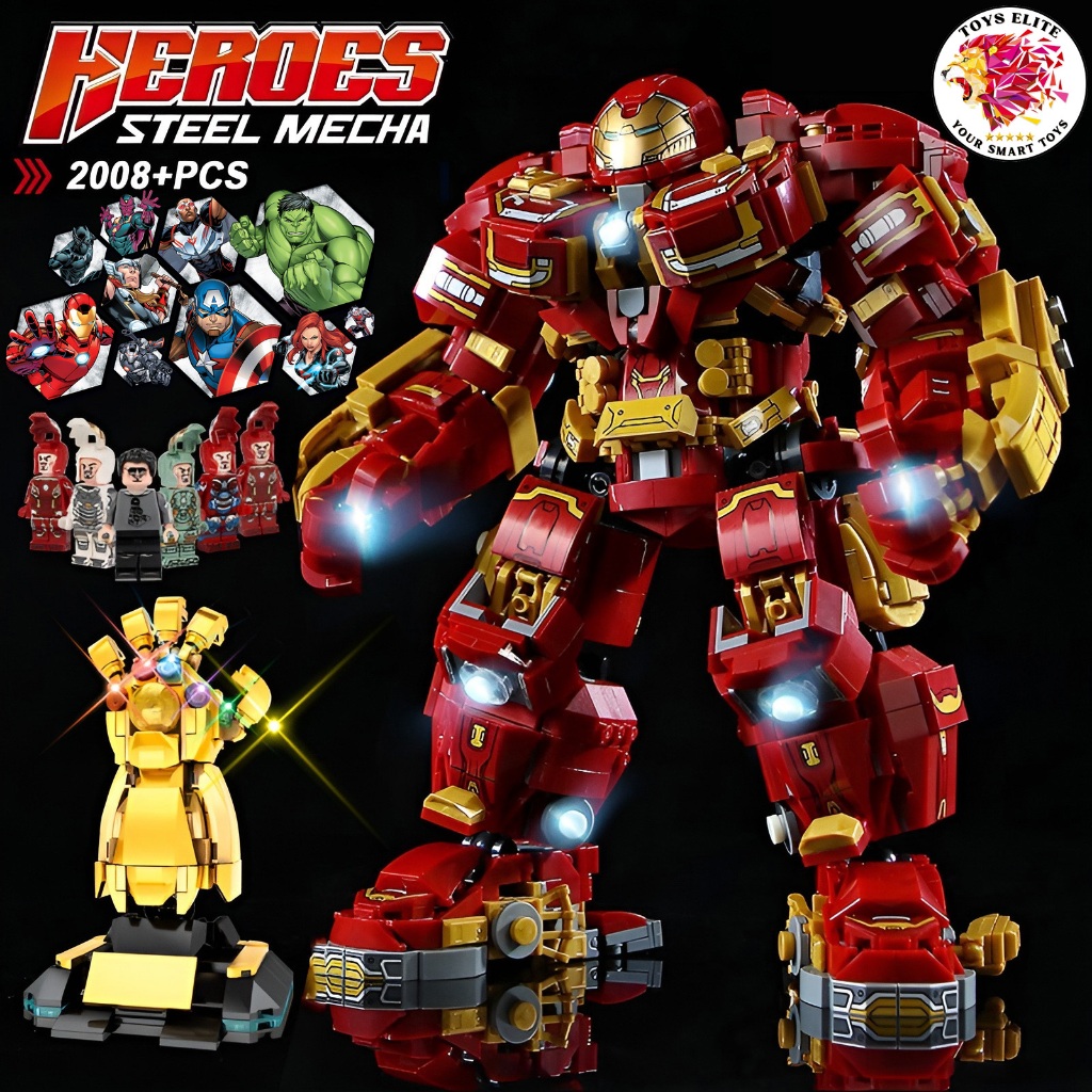 Đồ Chơi Lắp Ráp Xếp Hình Mô Hình Robot HulkBuster Mecha Và Găng Tay Vô ...