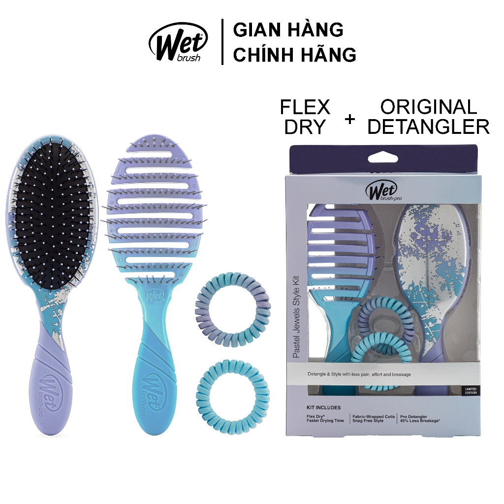 [CHÍNH HÃNG] Lược chải gỡ rối tóc tóc PASTEL JEWELS STYLE KIT (Combo 02 ...