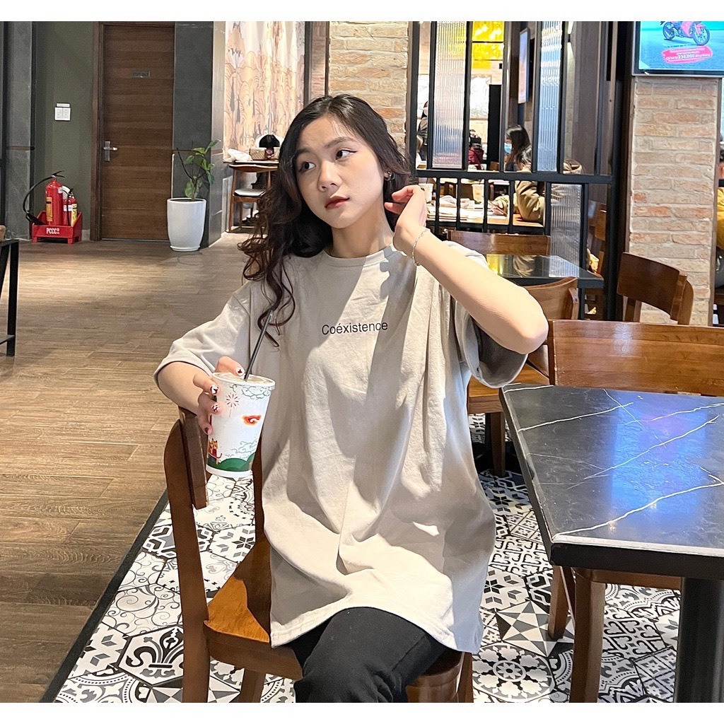Áo thun phông nữ 3158 chất cotton khô thoáng mát, form rộng tay lỡ THE ...