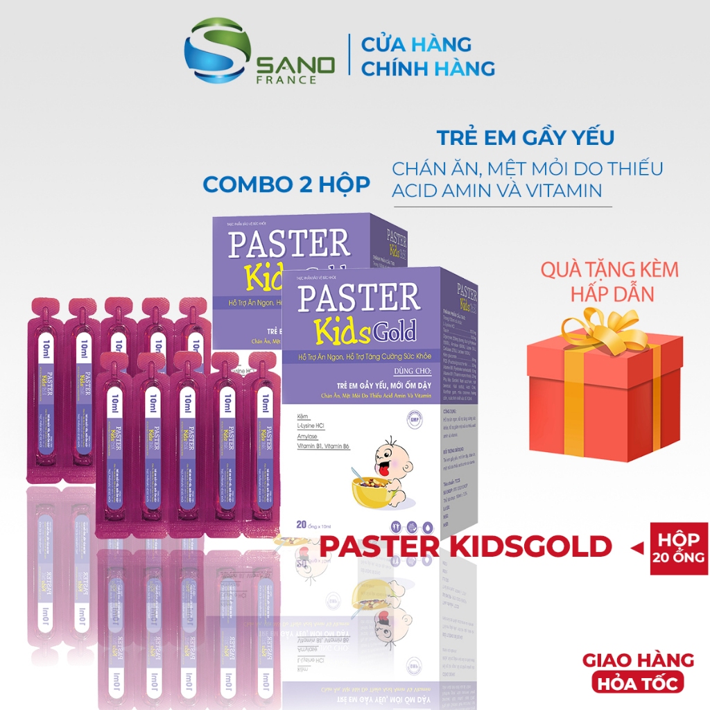 Siro ăn ngon Combo 2 Hộp Paster Kids Gold ống Sanofia France - Giúp bé ...