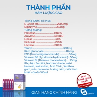 Siro ăn ngon Combo 2 Hộp Paster Kids Gold ống Sanofia France - Giúp bé ...