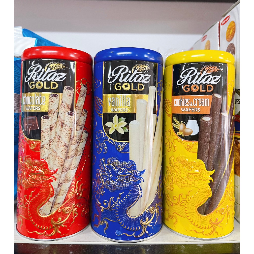 Bánh Quế RITAZ GOLD 80G - Hộp Thiếc hình Rồng | Shopee Việt Nam