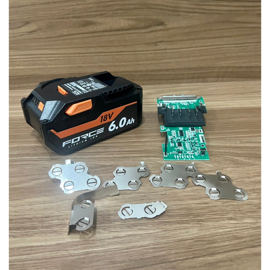 Vỏ mạch pin AEG - RidGid 18V 6.0Ah Li-ion, Led báo pin và nhận sạc zin ...