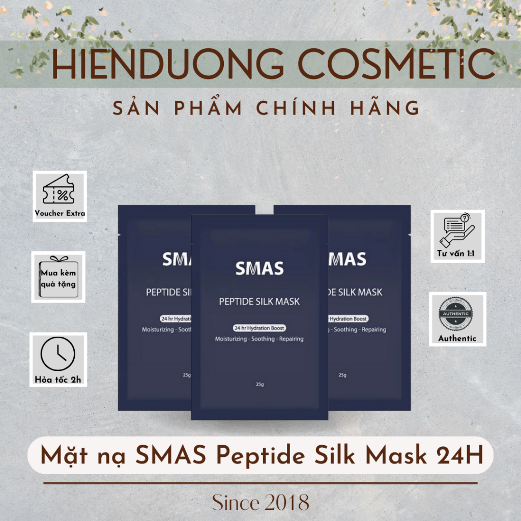 Mặt Nạ Cấp Ẩm SMAS Peptide Silk Mask 24H Hydration Boost 25g - HÀNG ...