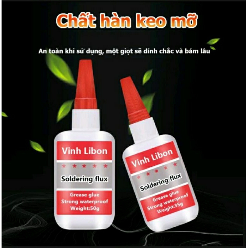 Chai Keo 50g, Keo trợ hàn linh kiện, Keo dán thủy tinh, sắt, gốm sứ, gỗ ...