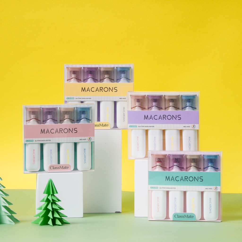 Bút Highlight Nhũ Lấp Lánh Macarons CLASSMATE, Bút Dạ Quang Dùng Đánh ...