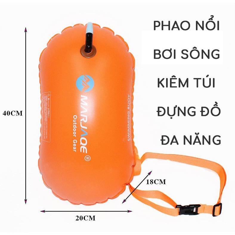 Phao nổi bơi sông, phao cứu hộ cứu sinh tập bơi kiêm túi đựng đồ đa ...