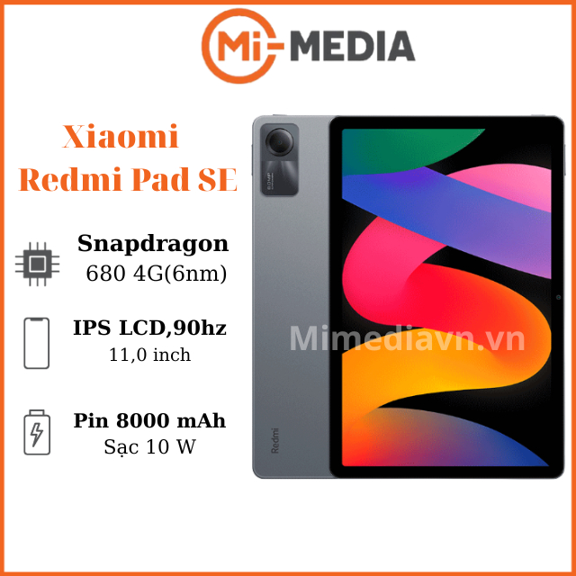 Redmi Pad SE Snap 680 Rom Tiếng Việt bảo hành 6 tháng mimedia | Shopee ...