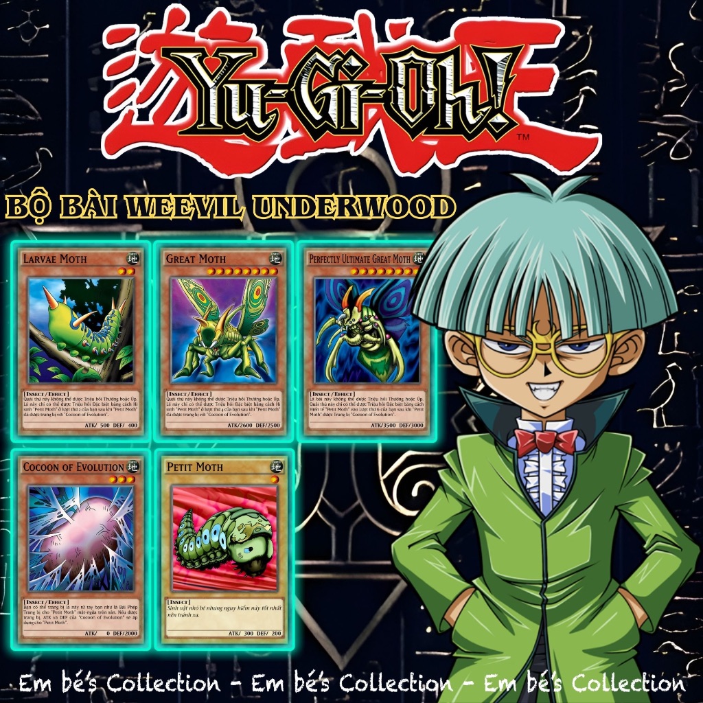 Bộ côn trùng Haga/Weevil Underwood. Bài Yugioh Tiếng Việt | Shopee Việt Nam