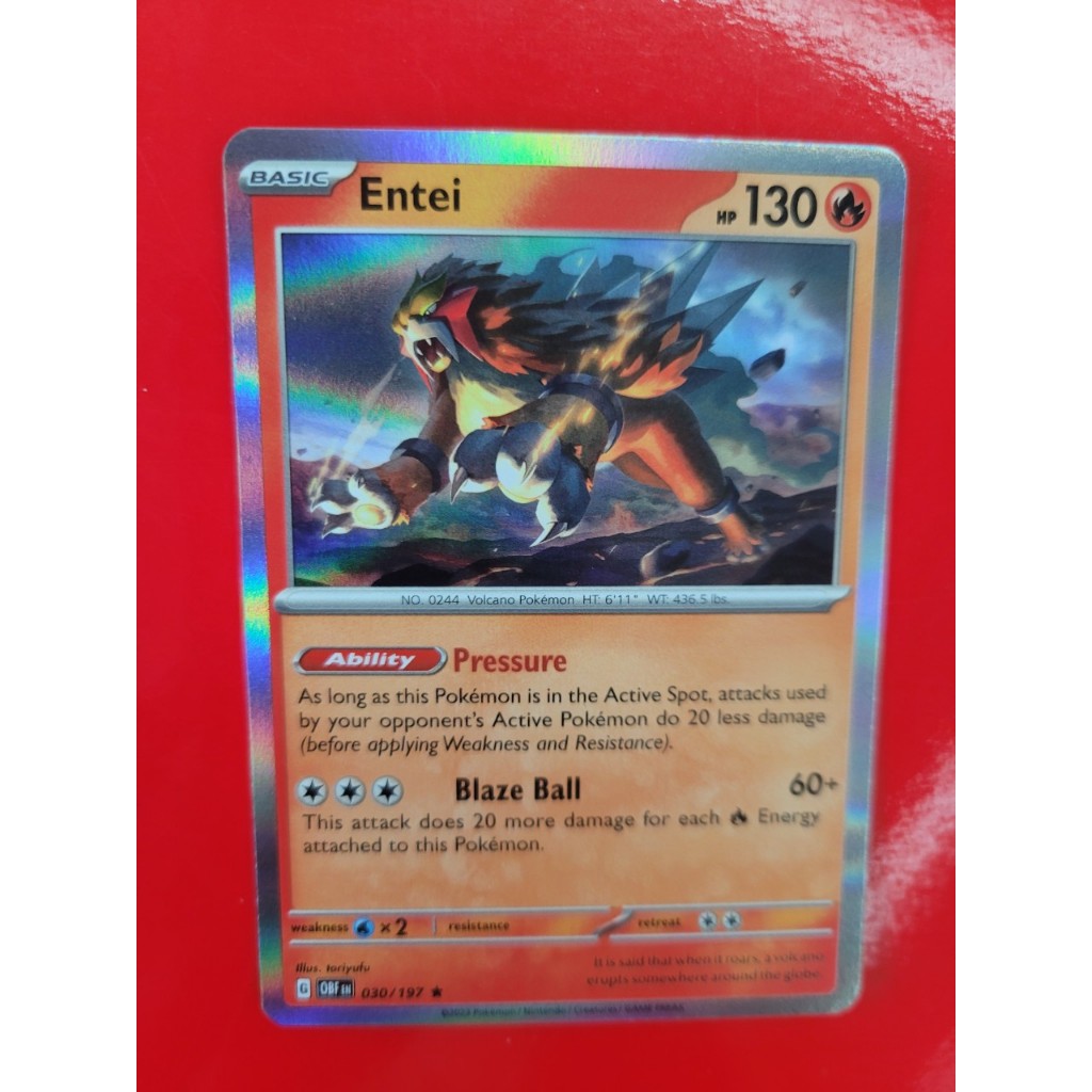 Thẻ bài Pokemon - TCG - Entei / 30 - SV03' | Shopee Việt Nam