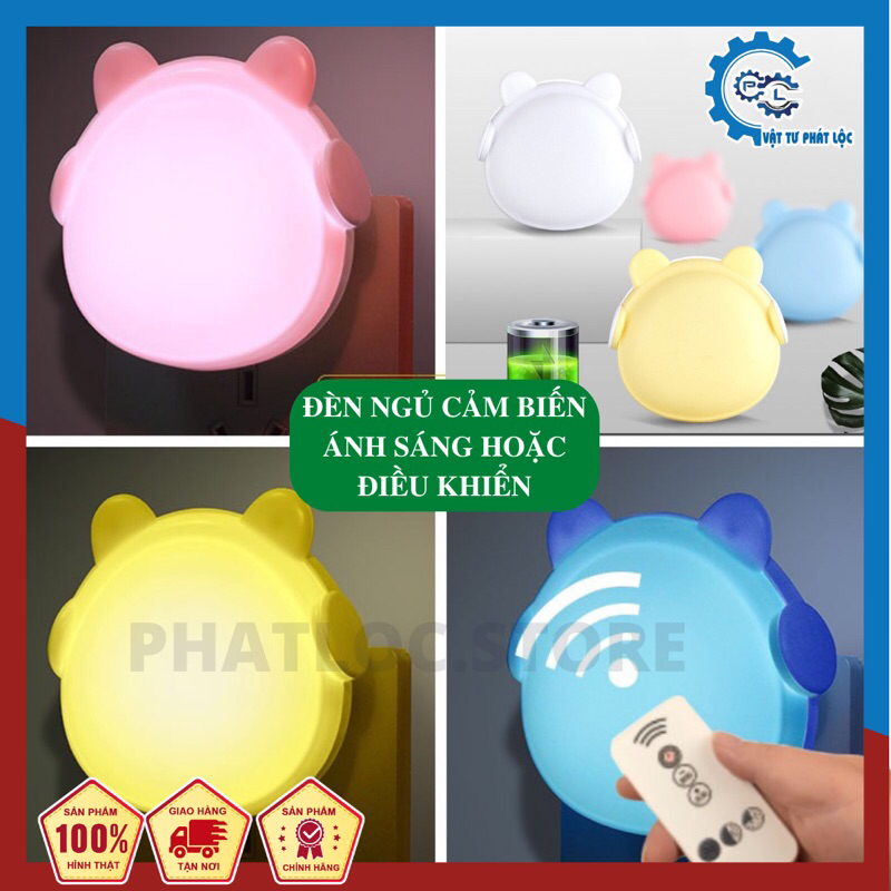 Đèn ngủ, đèn led thông minh cảm biến ánh sáng hoặc remote điều khiển ...