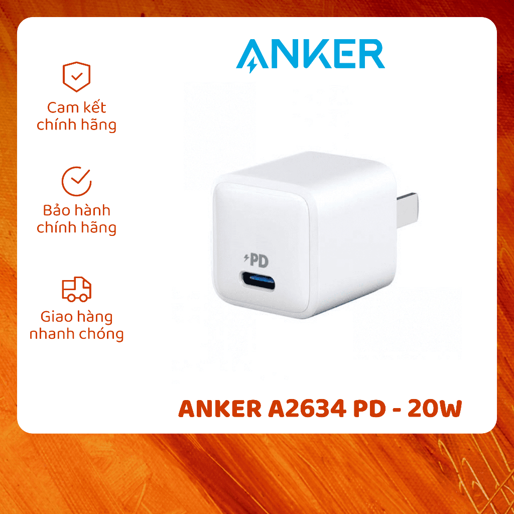 Củ Sạc Nhanh Anker PowerPort PD Nano 20w - A2634 | Shopee Việt Nam