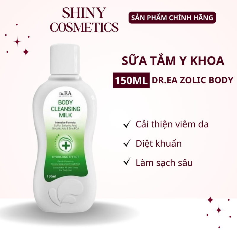 Sữa tắm y khoa Dr.ea Zolic Body cleansing milk cải thiện viêm da 150ml ...