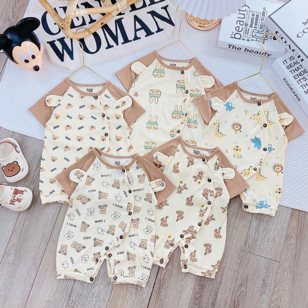 (MS90)Body đùi tăm lạnh khuy lệch tai thú cực xinh cho bé | Shopee Việt Nam