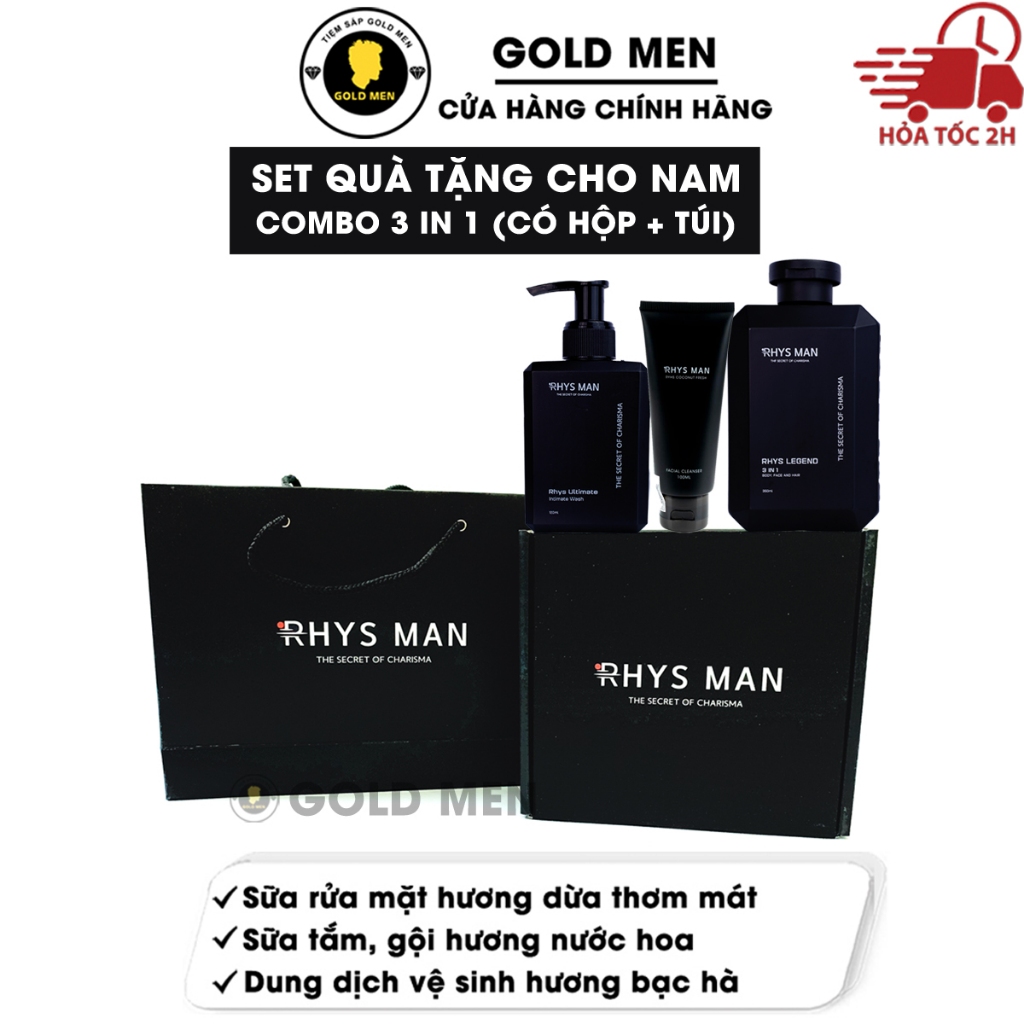 Sữa tắm gội nam RHYS MAN 3 in 1 Rhys Legend 350ml, dung dịch vệ sinh ...