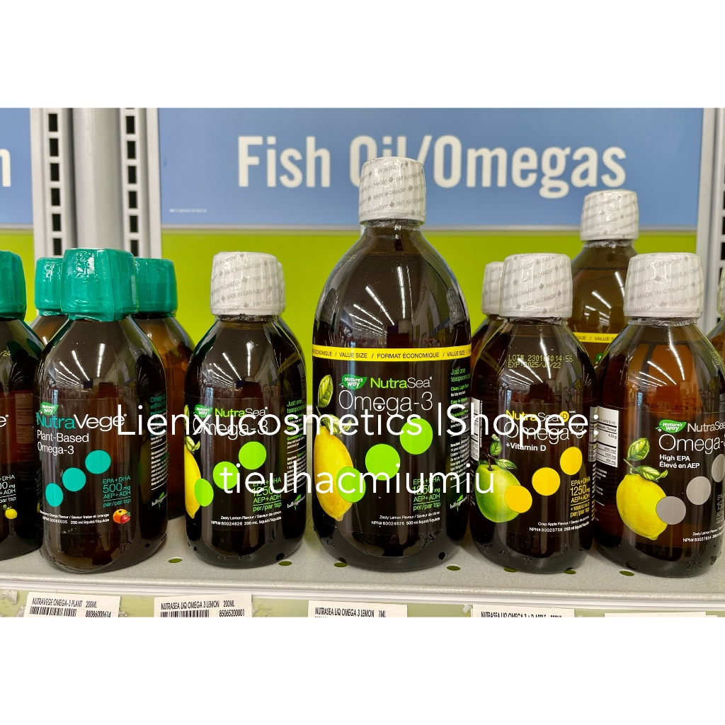 Dầu cá omega 3 & vitamin D cho bé Nutrasea +D 200ml, vị táo | Shopee ...