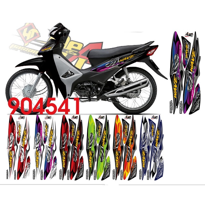 Tem rời WAVE ALPHA 110 Mẫu Wave ALPHA LỬA ( Đời 2017 - 2024 ) - Tem chế ...