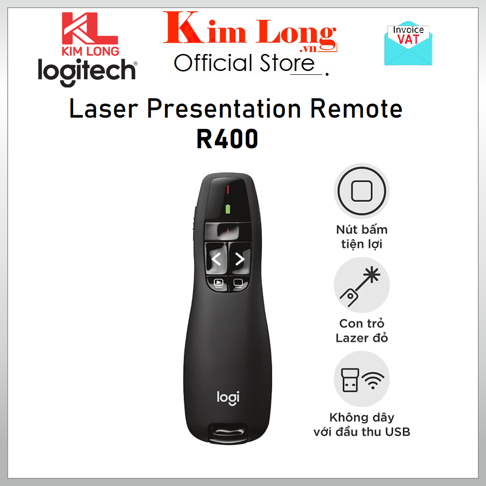 Bút trình chiếu Logitech R400 - Bảo hành 3 năm chính hãng | Shopee Việt Nam