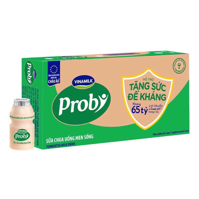 THÙNG 50 CHAI MEN SỐNG Proby VINAMILK 65ml có đường | Shopee Việt Nam