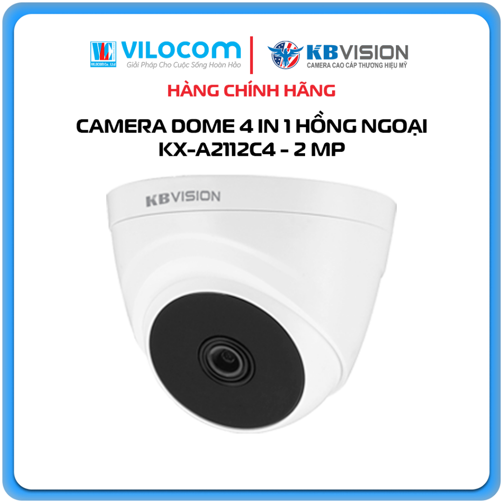 Camera KBVISION full HD 1080P dạng dome hồng ngoại 20m KX-A2112C4 ...