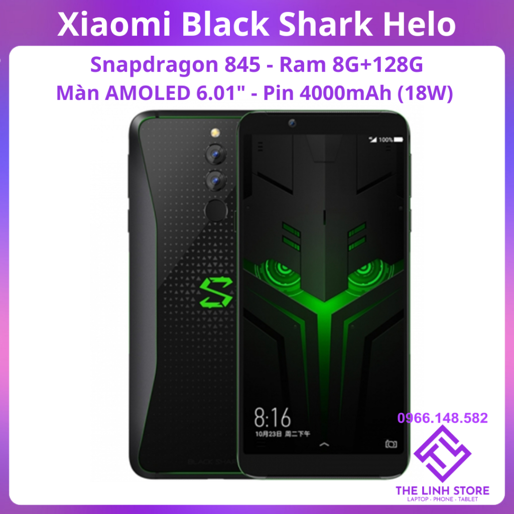 Điện thoại Xiaomi Black Shark Helo màn AMOLED 6 inch - Snapdragon 845 ram 8G 128G | Shopee Việt Nam