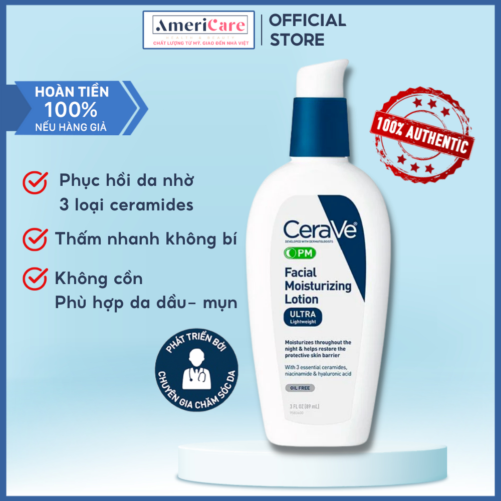 Kem dưỡng ẩm CeraVe PM Facial Moisturizing Lotion 89ml (beauty ...