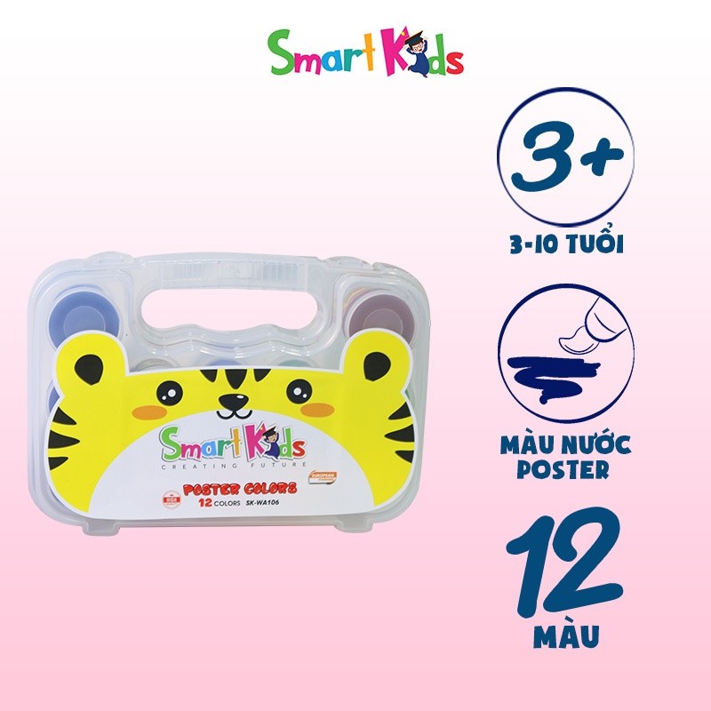 [THANH LÝ] Màu nước Smartkids Poster 12 màu SK-WA106 | Shopee Việt Nam