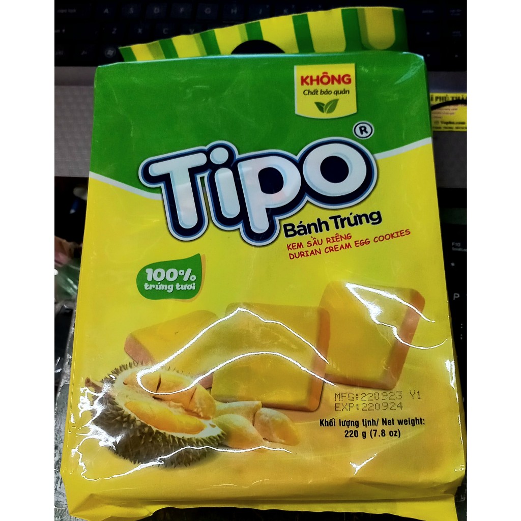 BÁNH TRỨNG TIPO KEM SẦU RIÊNG 220G | Shopee Việt Nam