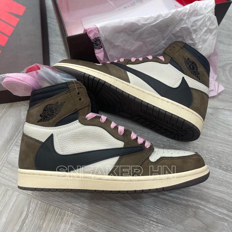 giày AIR JORDAN 1 Travis Scott màu nâu cà phê | Bản cao cấp | Shopee ...