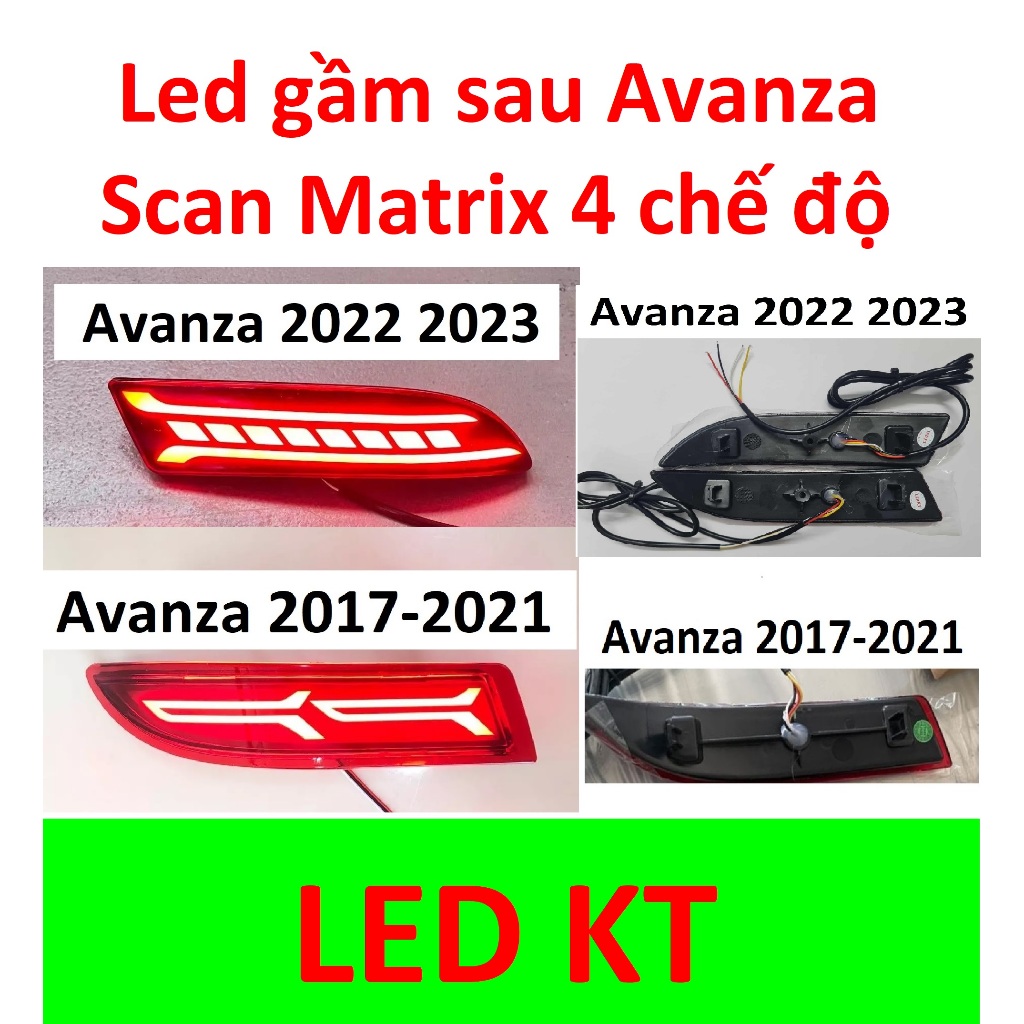 Led gầm sau Toyota Avanza 2022-2023 và 2017-2021 led cản sau 3 chế độ ...