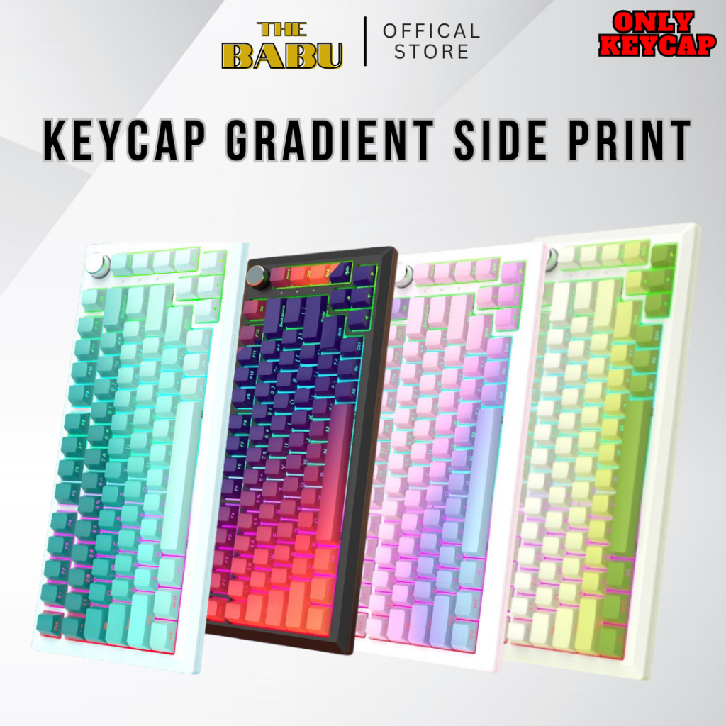 KEYCAP GRADIENT SIDE PRINT XUYÊN LED CẠNH | PBT DOUBLE SHOT | CHERRY ...