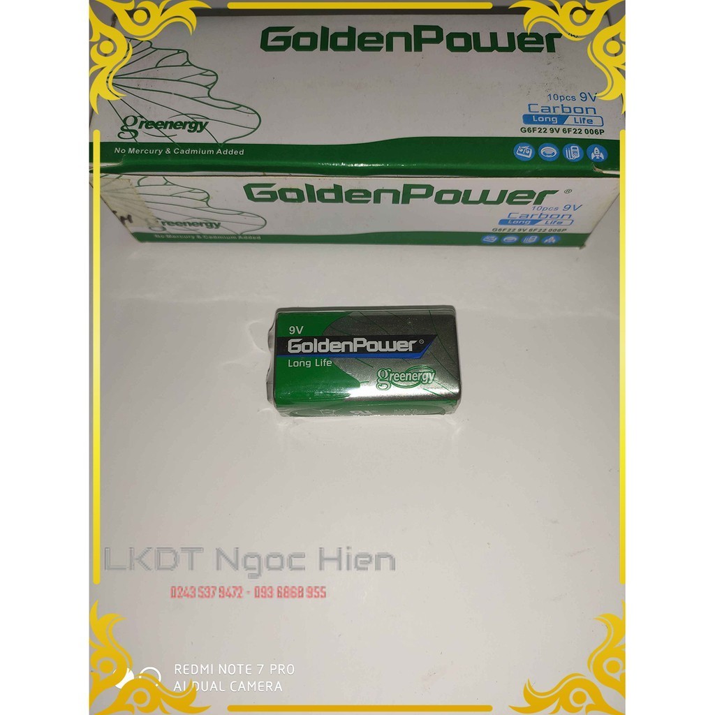 Pin 9V Golden Power, hộp 10 viên | Shopee Việt Nam