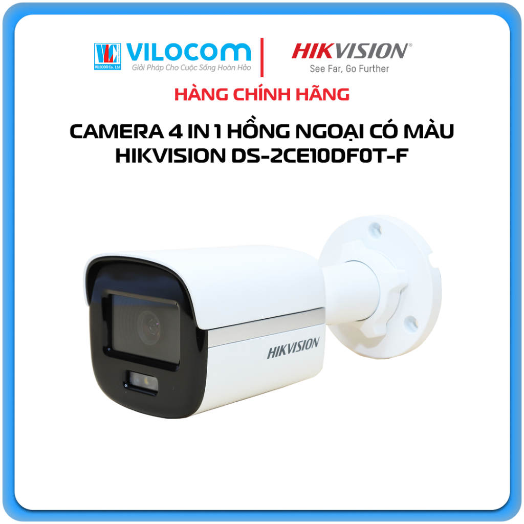 Camera HDTVI ColorVu 2.0MP thân HIKVISION DS-2CE10DF0T-F | Shopee Việt Nam