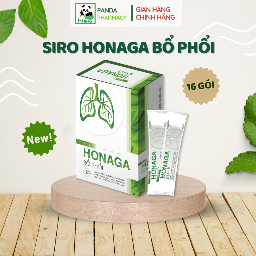 Siro HONAGA BỔ PHỔI giảm ho, có đờm, ho kéo dài gây đau họng,hắt hơi sổ ...