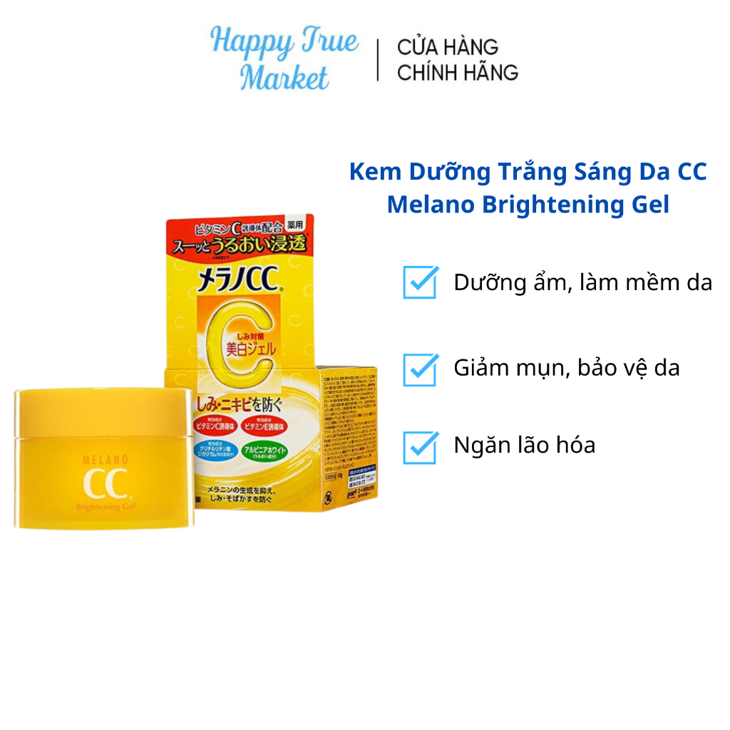 Kem Dưỡng Sáng Da Mờ Thâm Nám Melano Cc Brightening Gel 100g Shopee