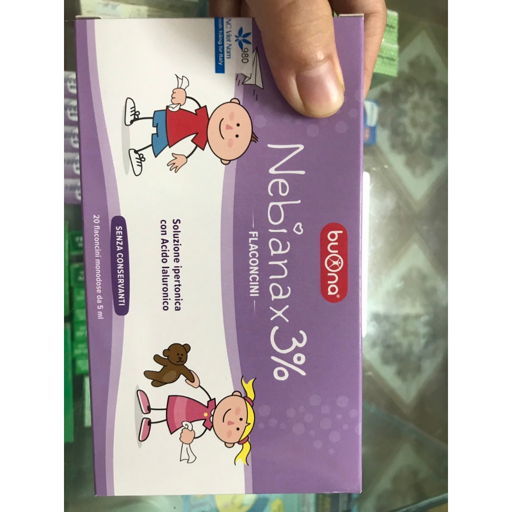 Nước muối ưu trương Nebianax 3% hộp 20 ống | Shopee Việt Nam