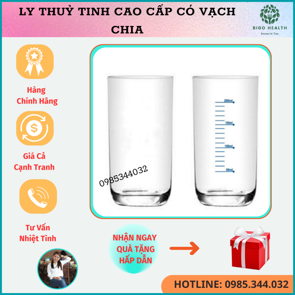 LY THUỶ TINH CAO CẤP CÓ VẠCH CHIA. Ly uống sữa | Shopee Việt Nam