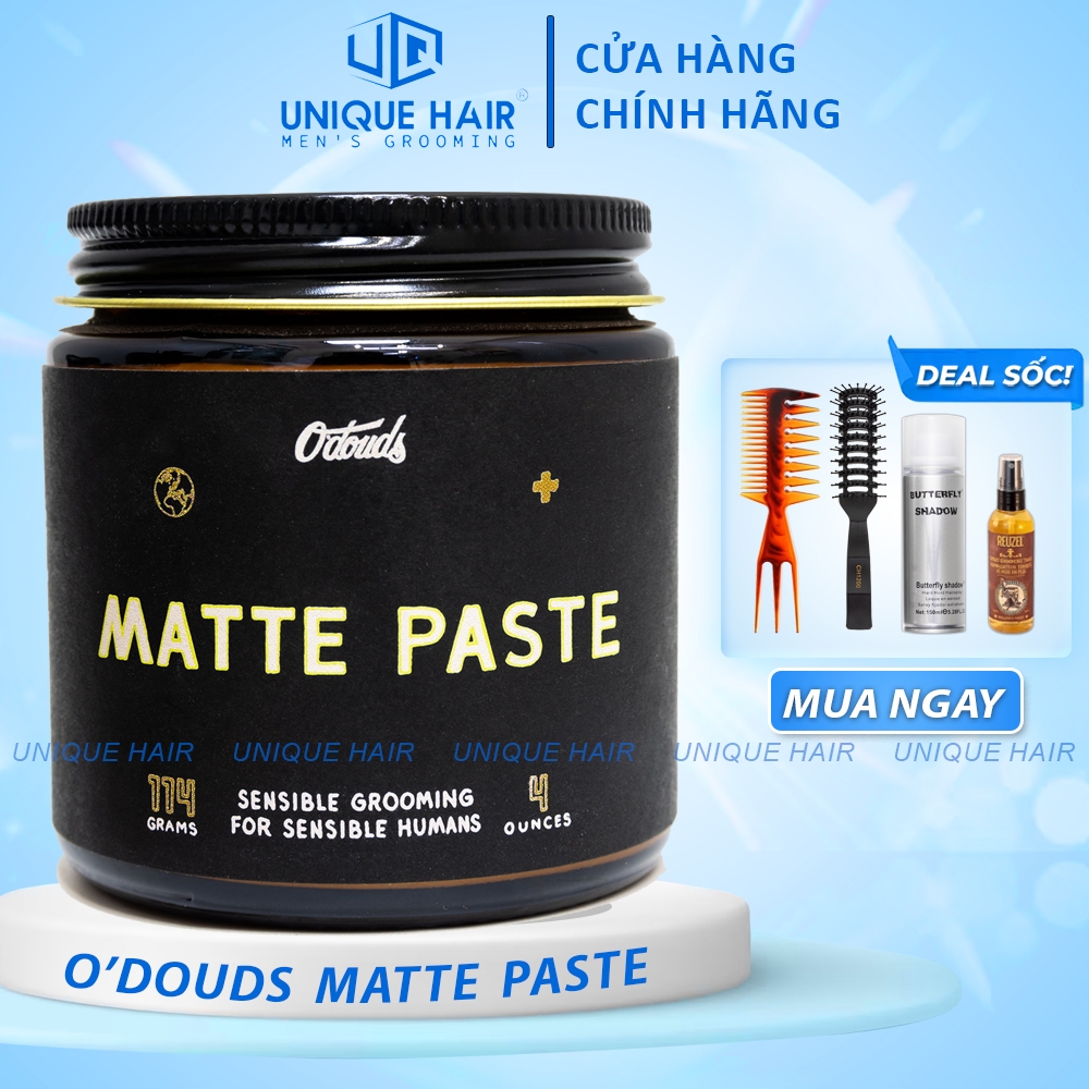 Sáp Vuốt Tóc O'douds Matte Paste - version 5 - Strong Hold - Giữ Nếp Cực Mạnh - new 2023 - Chính ...