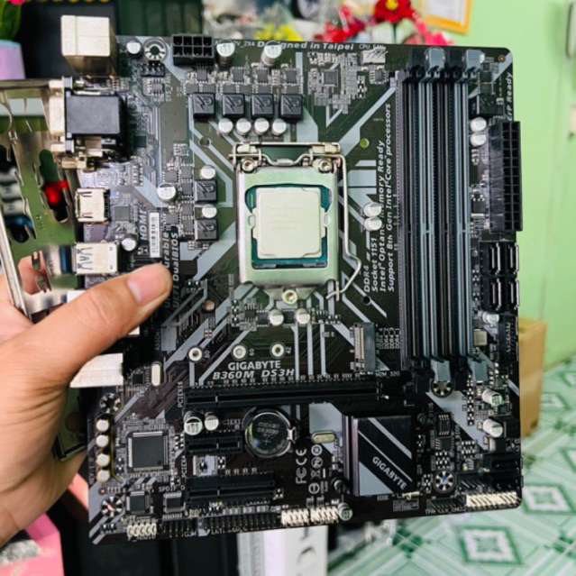 Main Giga B360 DS3H 4 Khe Ram Và i3 9100F zin đẹp | Shopee Việt Nam