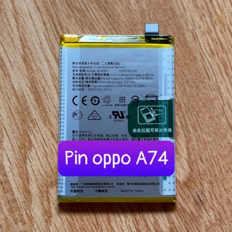 Pin OPPO A74 5G / A54 5G (BLP851) 5000 mAh bảo hành 6 tháng | Shopee ...