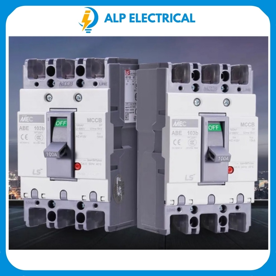 Aptomat Khối 3 Pha ABE và ABN 20A ~ 100A, cầu dao điện MCCB 3P ABN, ABE, cầu dao tự động, át ...
