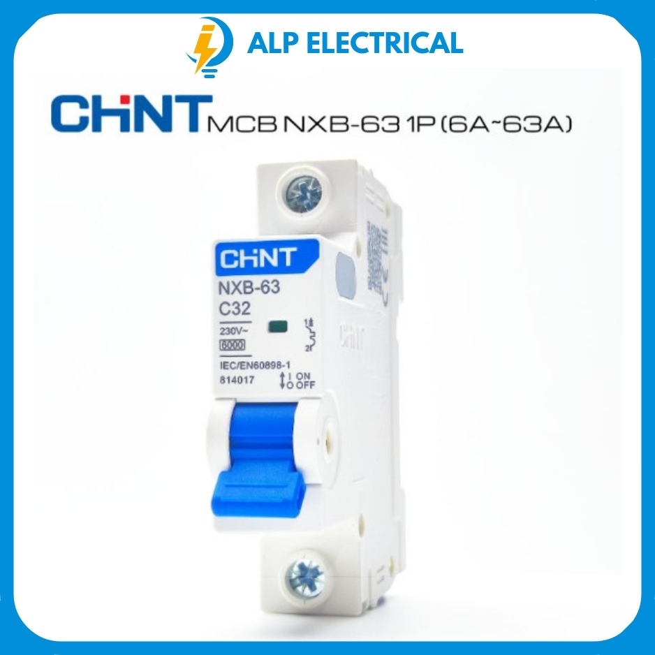 Aptomat MCB 1 Pha NXB-63 Chint 6A, 10A, 16A, 25A, 32A, 40A, 50A, 63A, Dòng Cắt 6kA (Hàng chính ...