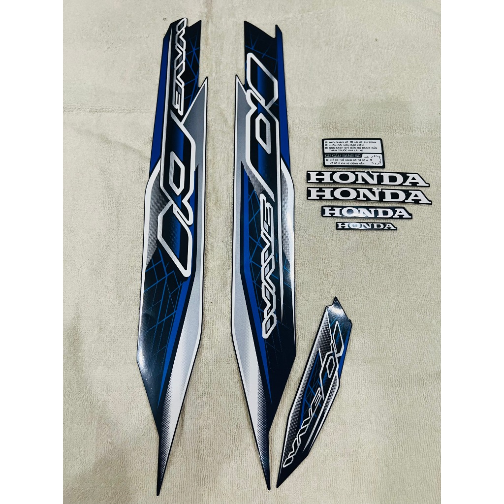 Bộ tem decal dán xe máy honda wave a 2024 wave anpha wave alpha màu ...