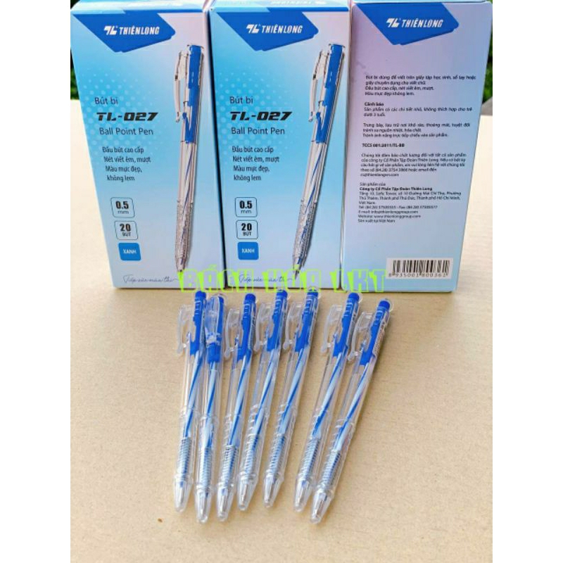 Bút bi Thiên Long TL-027 màu xanh | Shopee Việt Nam