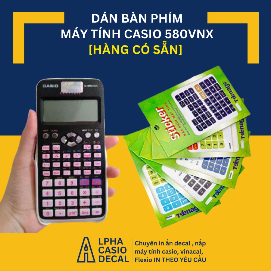 [ CHỐNG TRẦY XƯỚC ] Sticker dán phím máy tính casio fx580vnx hàng chuẩn bitex miếng skin dán bàn ...