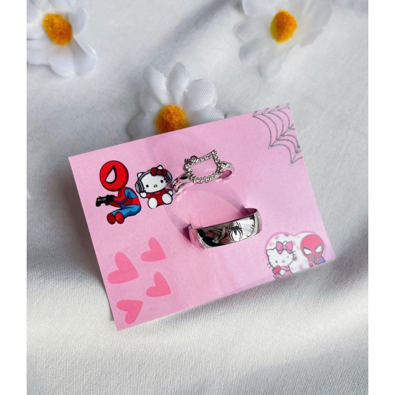 Couple Rings Spider man & Hello Kitty (1 cặp nhé ) nữ có 1 size thôi ...