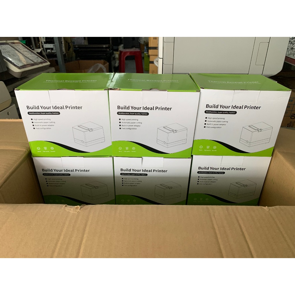 Máy in nhiệt in bill, in hóa đơn xprinter T80A in hai cổng USB và LAN ...