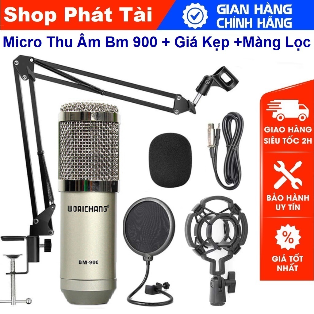 Micro Thu Âm Studio Woai Chang BM-900 - Chính Hãng Tặng Kèm Giá Đỡ Màng Lọc - Bảo Hành 6 Tháng ...
