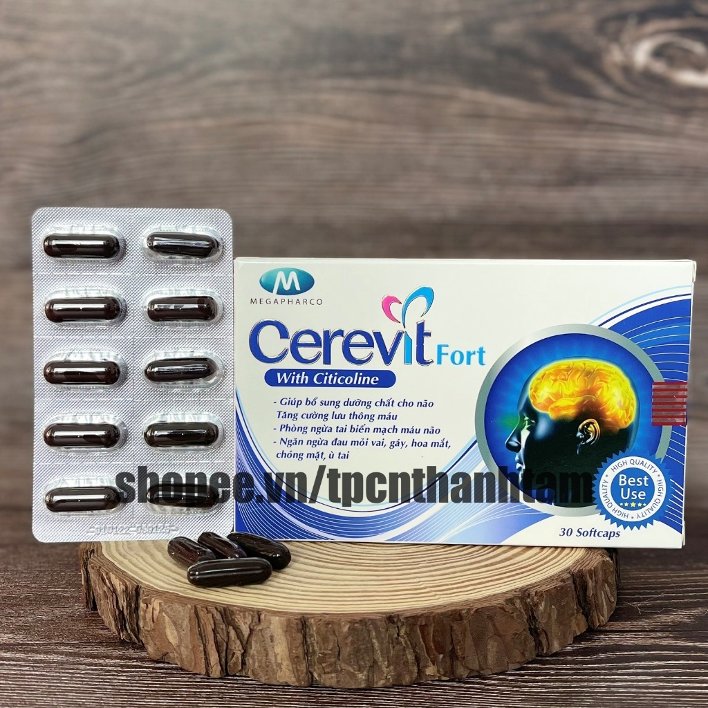 Viên uống bổ não CEREVIT FORT hoạt huyết dưỡng não, tăng cường tuần ...
